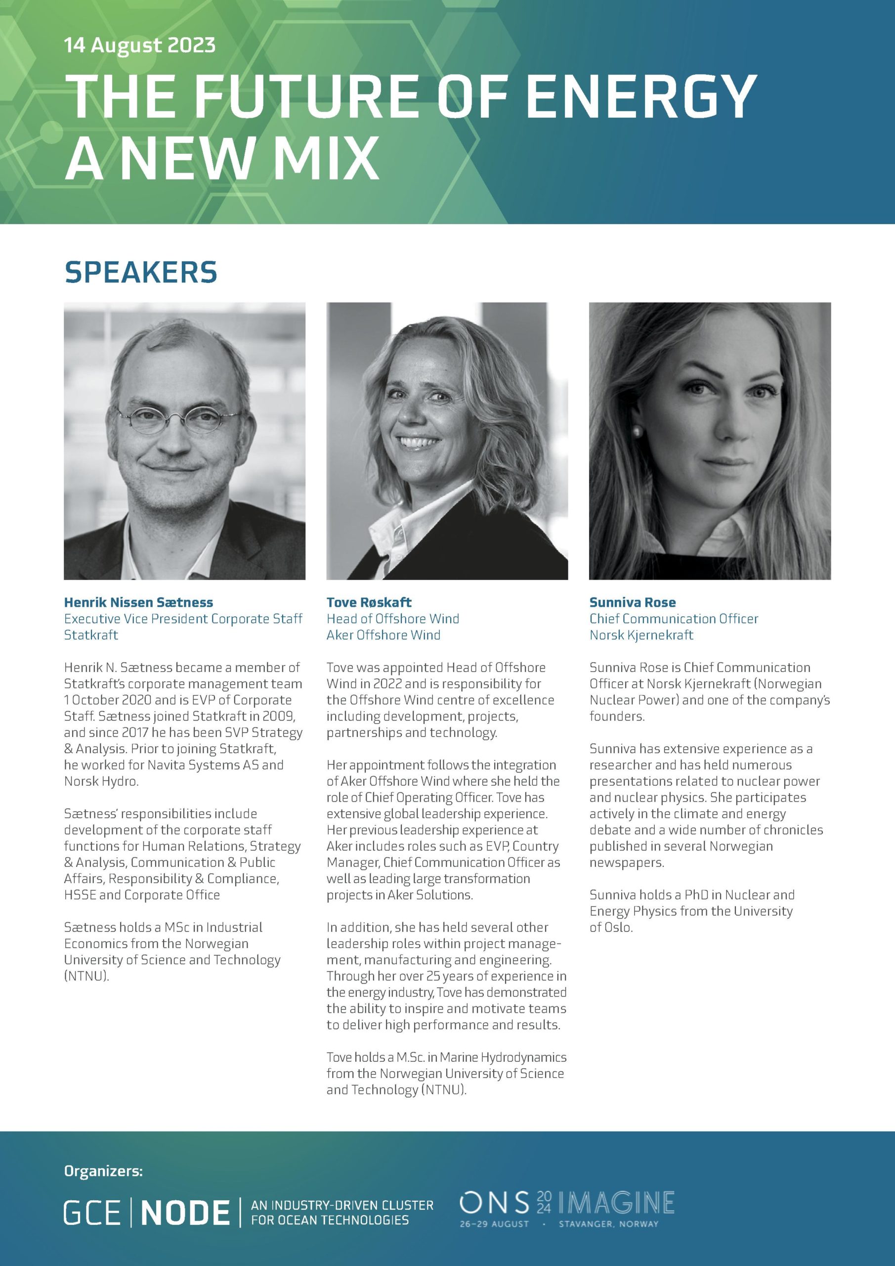 The Future of Energy – A New Mix – Arendalsuka 2023