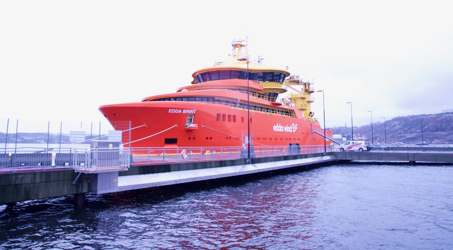 Newbuild offshore wind service operation vessel visited Kristiansand